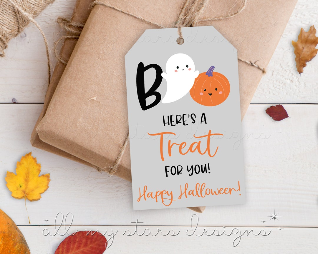 PRINTABLE BOO! Here's a Treat for You! Happy Halloween! Ghost and ...