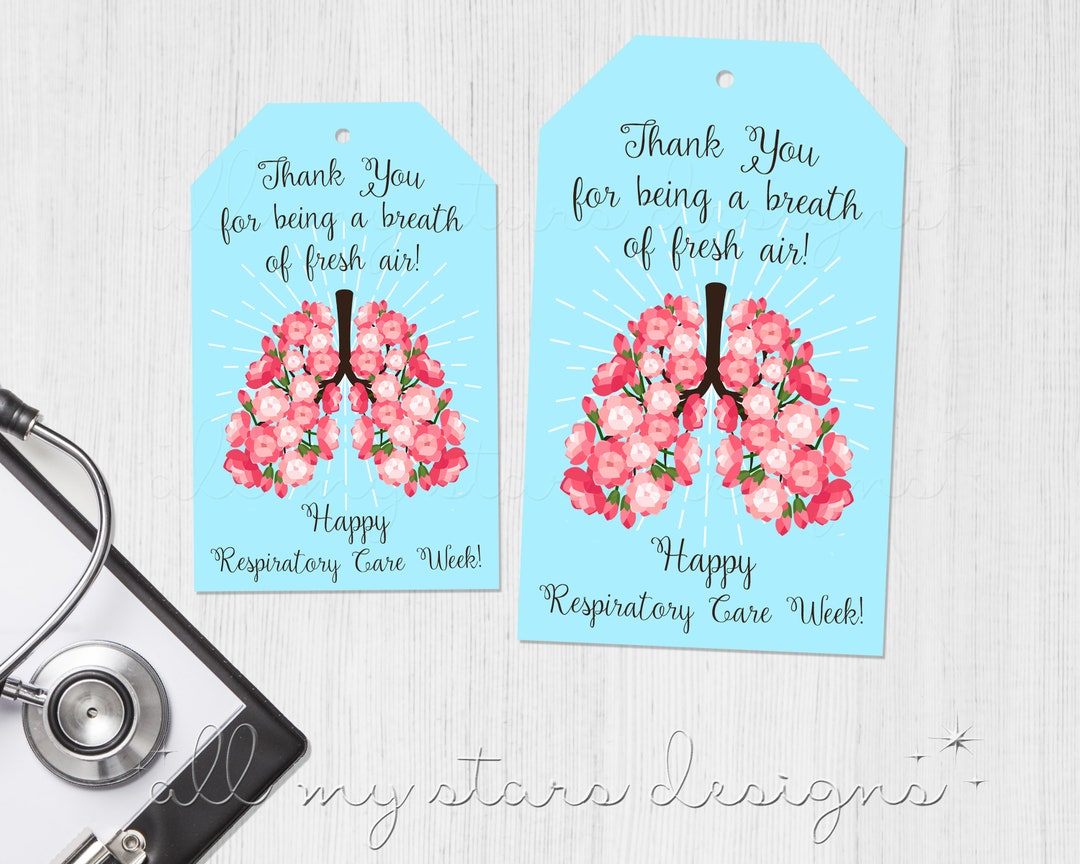 PRINTABLE Thank You for Being a Breath of Fresh Air! Happy Respiratory ...