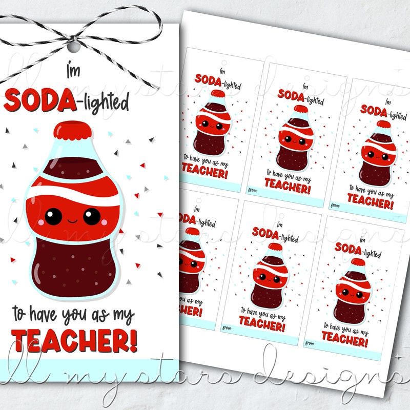 Teacher Soda Bar Printable - Etsy