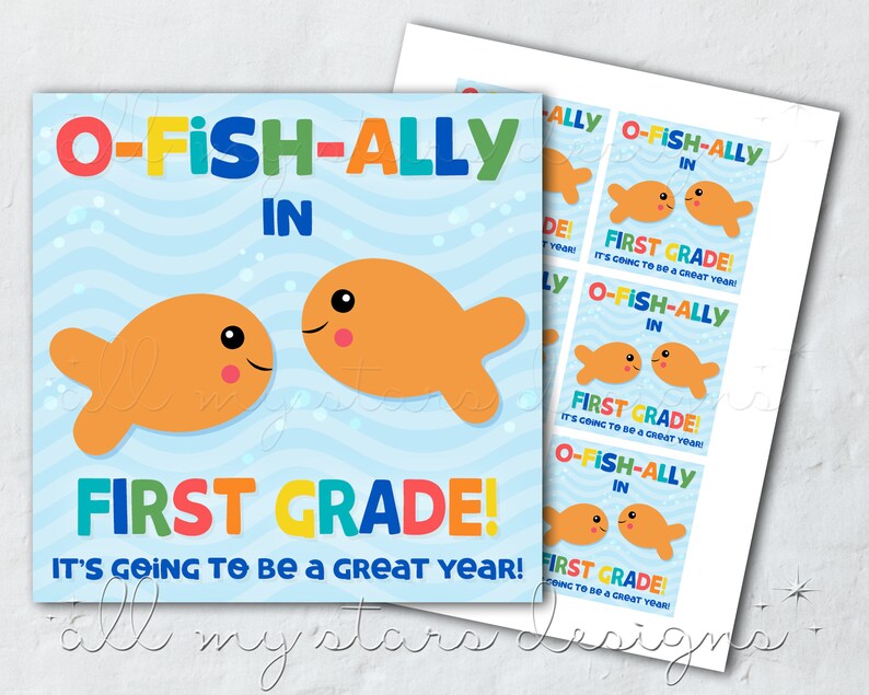 PRINTABLE O-fish-ally in FIRST Grade! It's Going to Be A Great Year ...