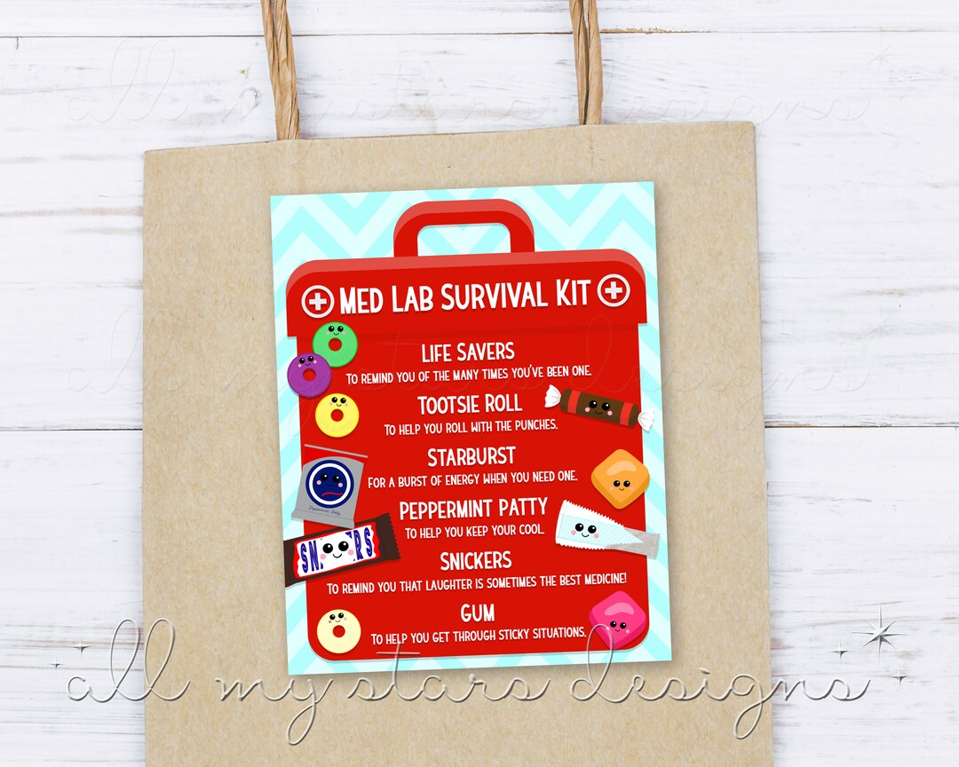 PRINTABLE Med Lab Survival Kit Tag | Instant Download | Best Medicine ...