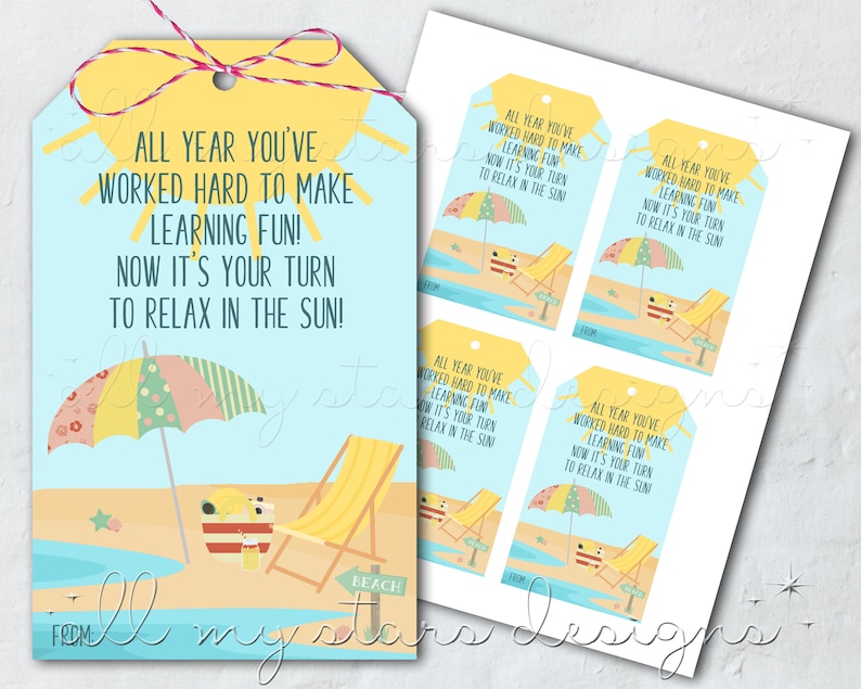 PRINTABLE All Year Youve Worked Hard to Make Learning Fun - Etsy