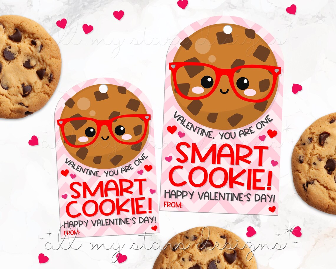 PRINTABLE Valentine, You Are One SMART COOKIE! Happy Valentine's Day ...