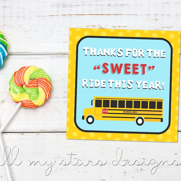 Free Instant Bus Driver Appreciation Printables - Etsy