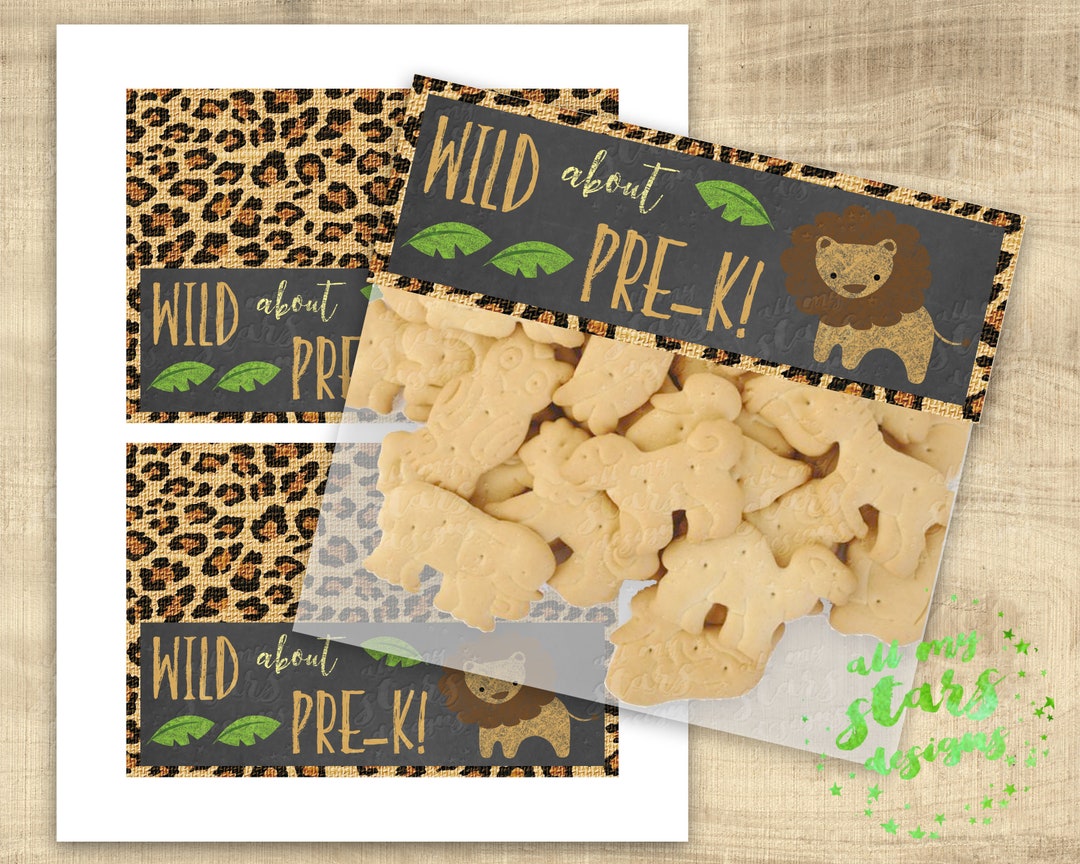 WILD About Pre-k! First Day of School - Sandwich Bag Treat Toppers ...