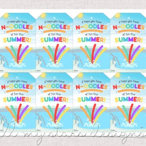 PRINTABLE I Hope You Have N-OODLES of Fun This Summer! Pool Noodle Tag ...