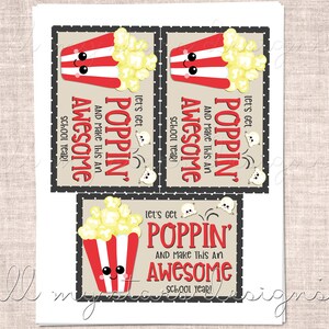 PRINTABLE Let's Get POPPIN' and Make This an Awesome School Year! Tag ...