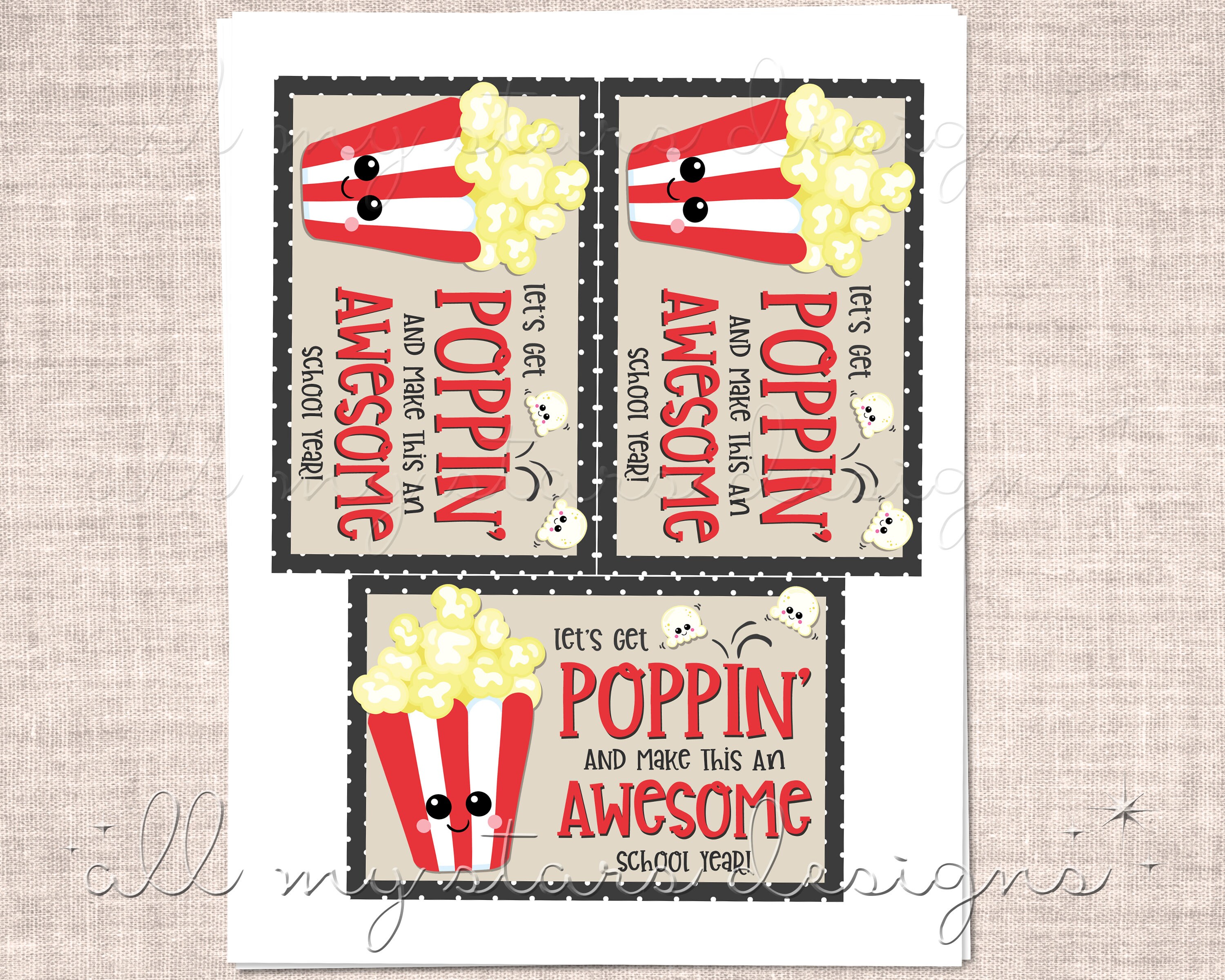 PRINTABLE Let's Get POPPIN' and Make This an Awesome School Year! Tag ...