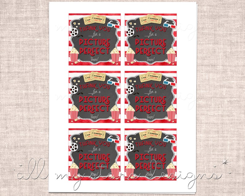 PRINTABLE Thank You for a Picture Perfect Year! Tag | Instant Download ...