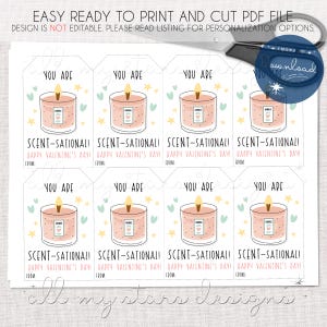 PRINTABLE You Are Scent-sational! Happy Valentine's Day! Tag | Instant ...