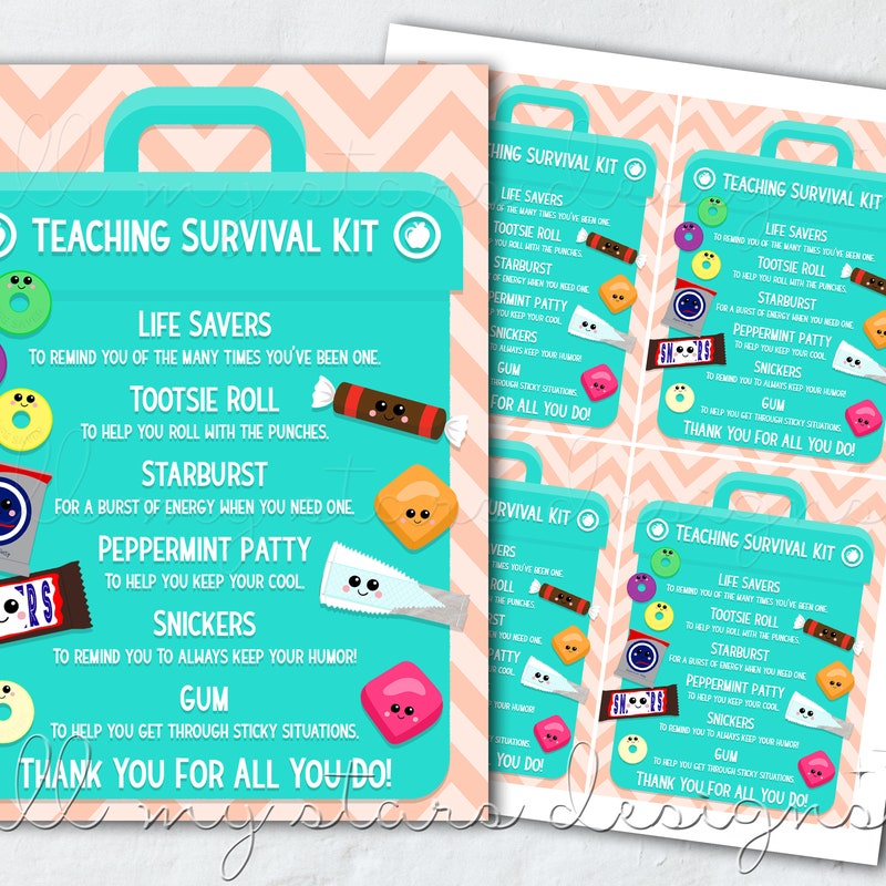 Teacher Survival Kit - Etsy