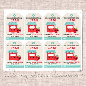 PRINTABLE Being an Awesome Teacher is Your JAM! Thank You BERRY Much ...