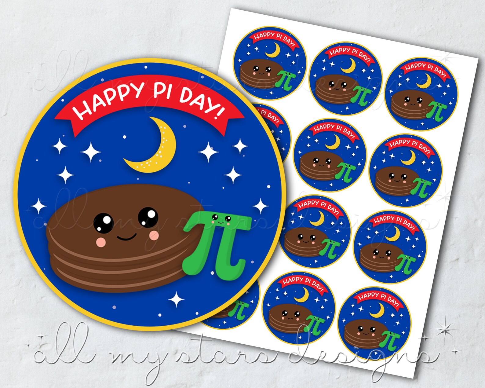 PRINTABLE Happy Pi Day! Tag | Instant Download | Fun Pi Day Favor ...