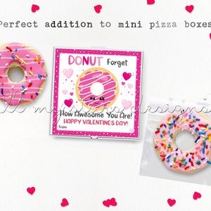 PRINTABLE Cute Donut Valentine Cards - Set of 4 | Instant Download ...