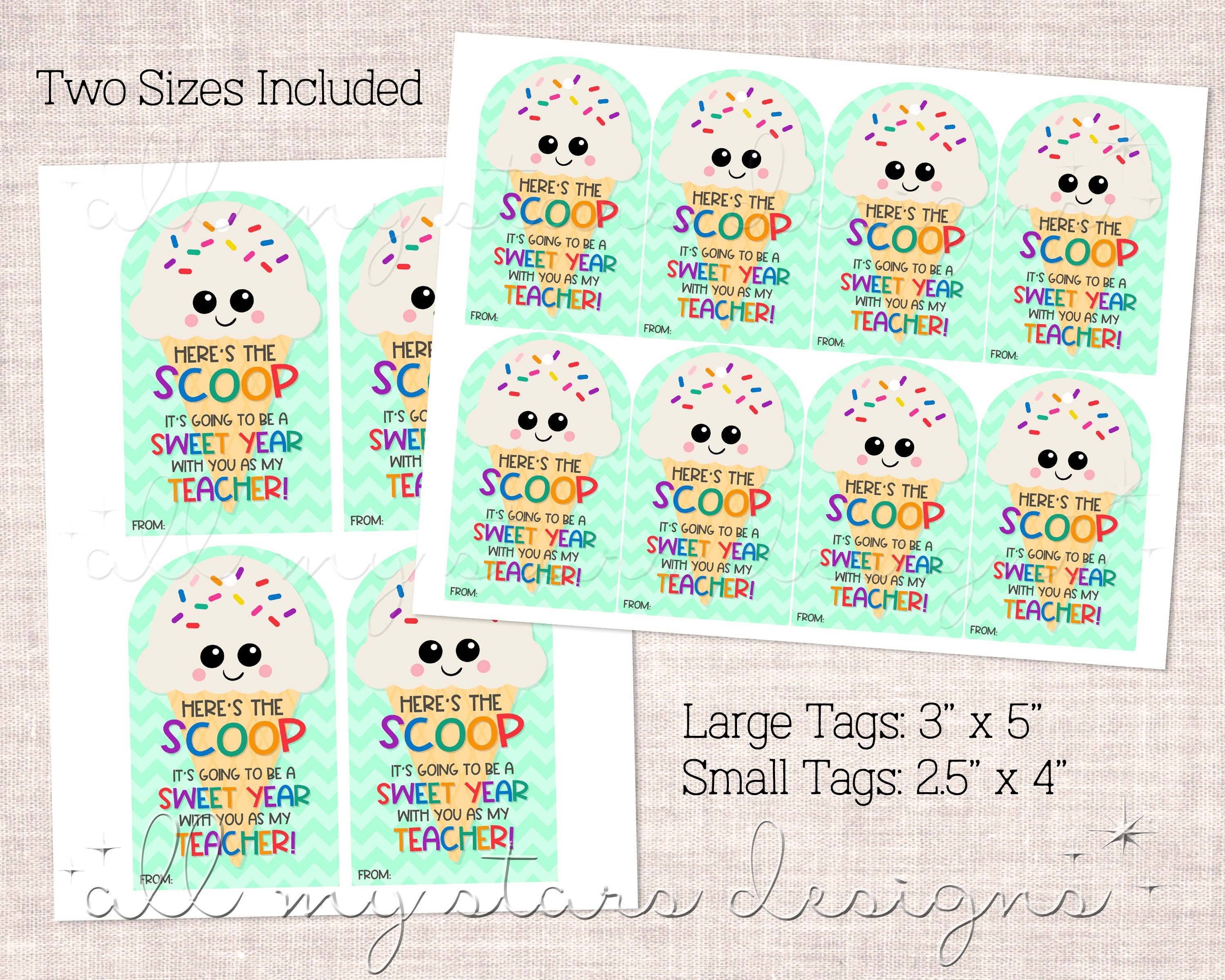 PRINTABLE Here's the SCOOP It's Going to Be A SWEET Year With You as My ...