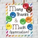 PRINTABLE Many Thanks and Much Appreciation! 8"x10" Appreciation Sign ...