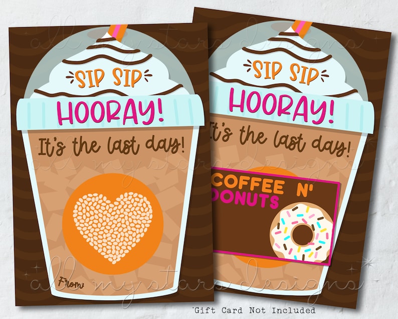 PRINTABLE Sip Sip Hooray It's the Last Day Coffee Shop - Etsy