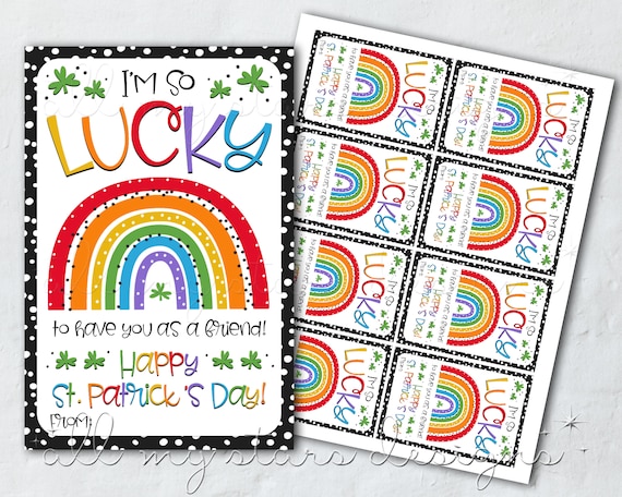 PRINTABLE I'm so LUCKY to Have You as a Friend Happy St. - Etsy