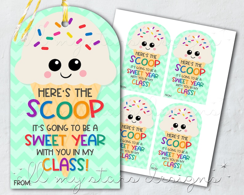 PRINTABLE Here's the SCOOP It's Going to Be A SWEET - Etsy