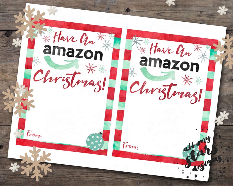 PRINTABLE Amazon Gift Card Holder Have an Amazon Christmas | Etsy