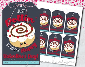 PRINTABLE Just ROLLIN' by to Say Happy Holidays Cinnamon | Etsy