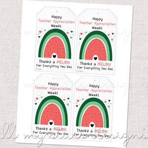 PRINTABLE Happy Teacher Appreciation Week! Thanks a MELON for ...