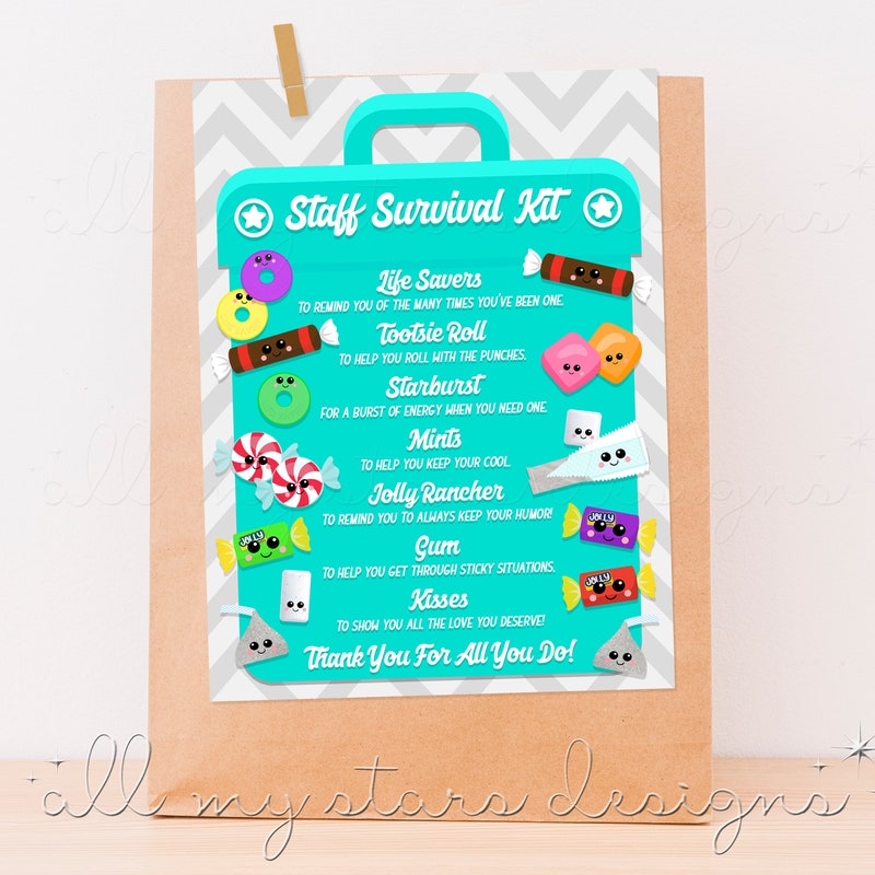 Staff Survival Kit - Etsy