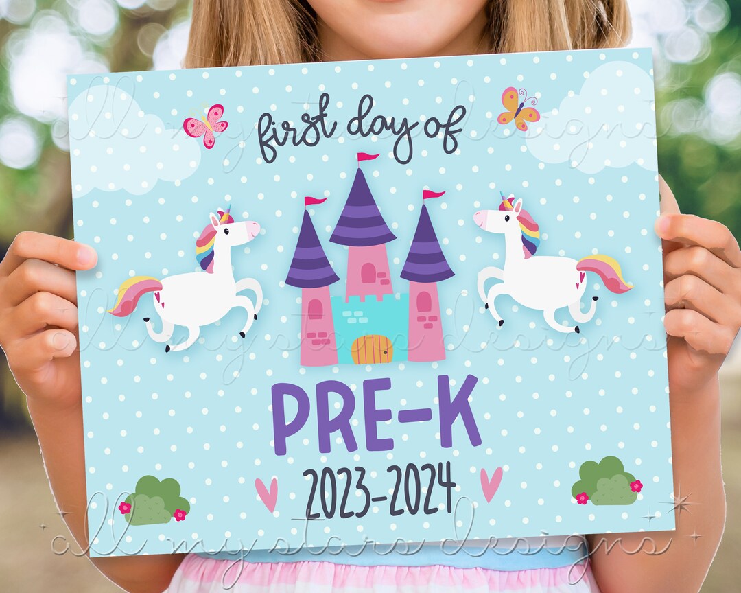 PRINTABLE First Day of Pre-k 2023-2024 Sign Instant Download - Etsy Canada