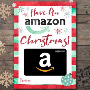 PRINTABLE Amazon Gift Card Holder Have an Amazon Christmas! Gift Card ...