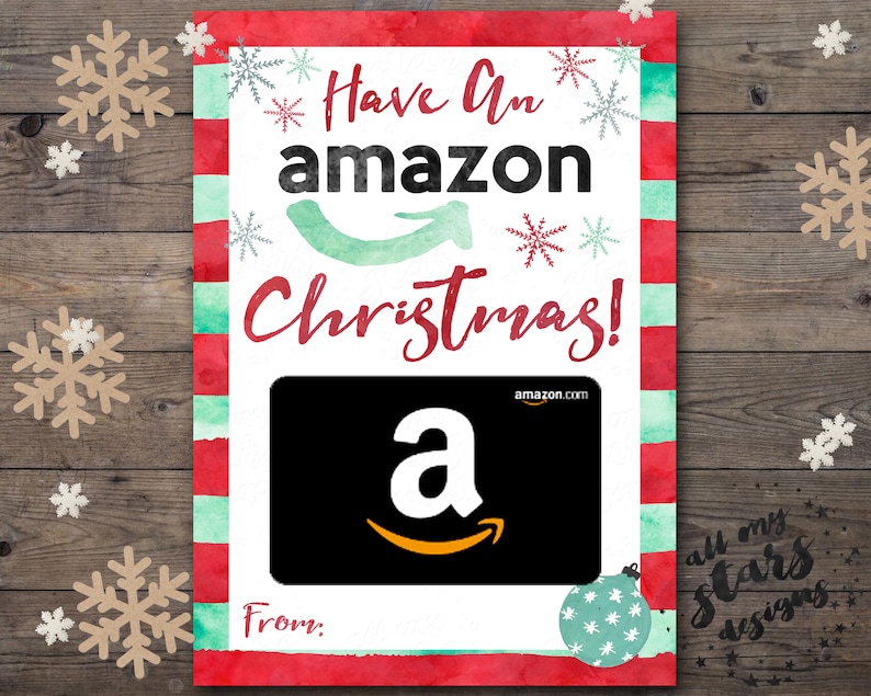 PRINTABLE Amazon Gift Card Holder Have an Amazon Christmas | Etsy