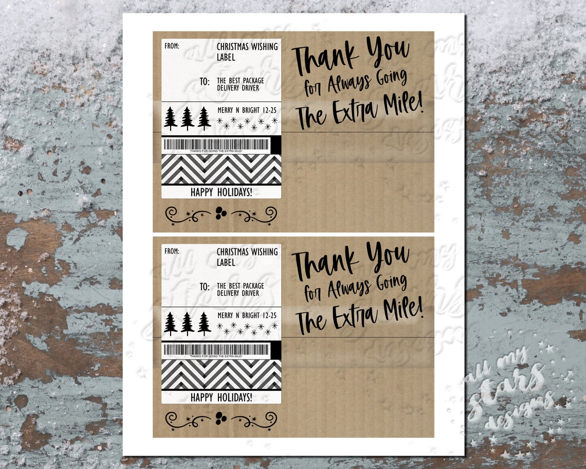 PRINTABLE Thank You for Always Going the Extra Mile! Happy Holidays ...