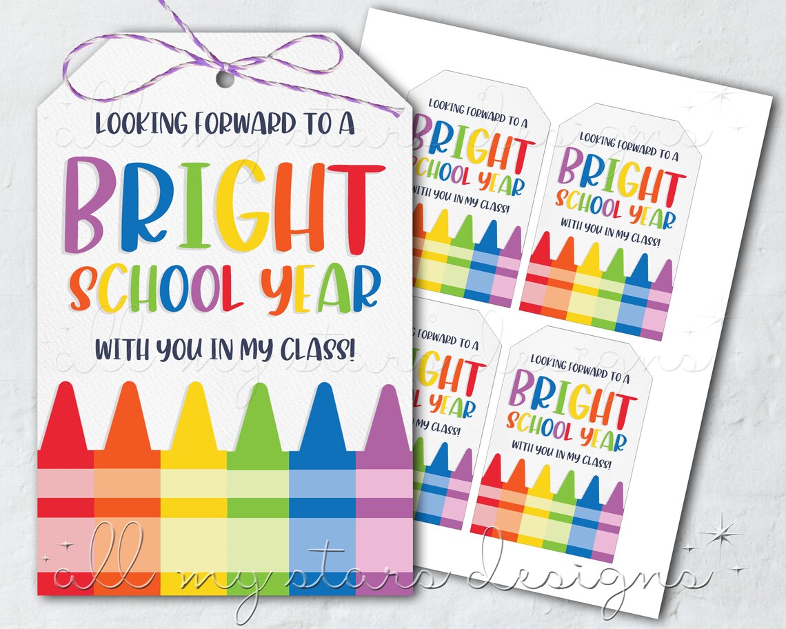 PRINTABLE Looking Forward to a BRIGHT School Year With You in - Etsy