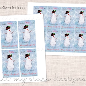 PRINTABLE Thank You SNOW Much for Everything You Do Merry Christmas Tag ...