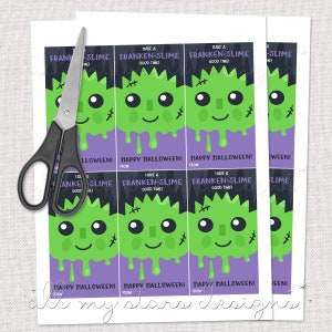 PRINTABLE Have a Franken-slime Good Time! Happy Halloween! Tag ...