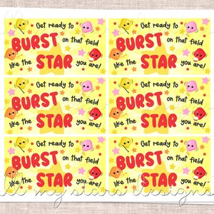 PRINTABLE Get Ready to BURST on That Field Like the STAR You Are! Fruit ...