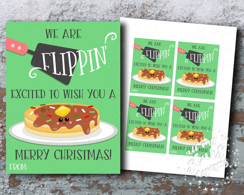 PRINTABLE We Are FLIPPIN' Excited to Wish You a Merry Christmas ...