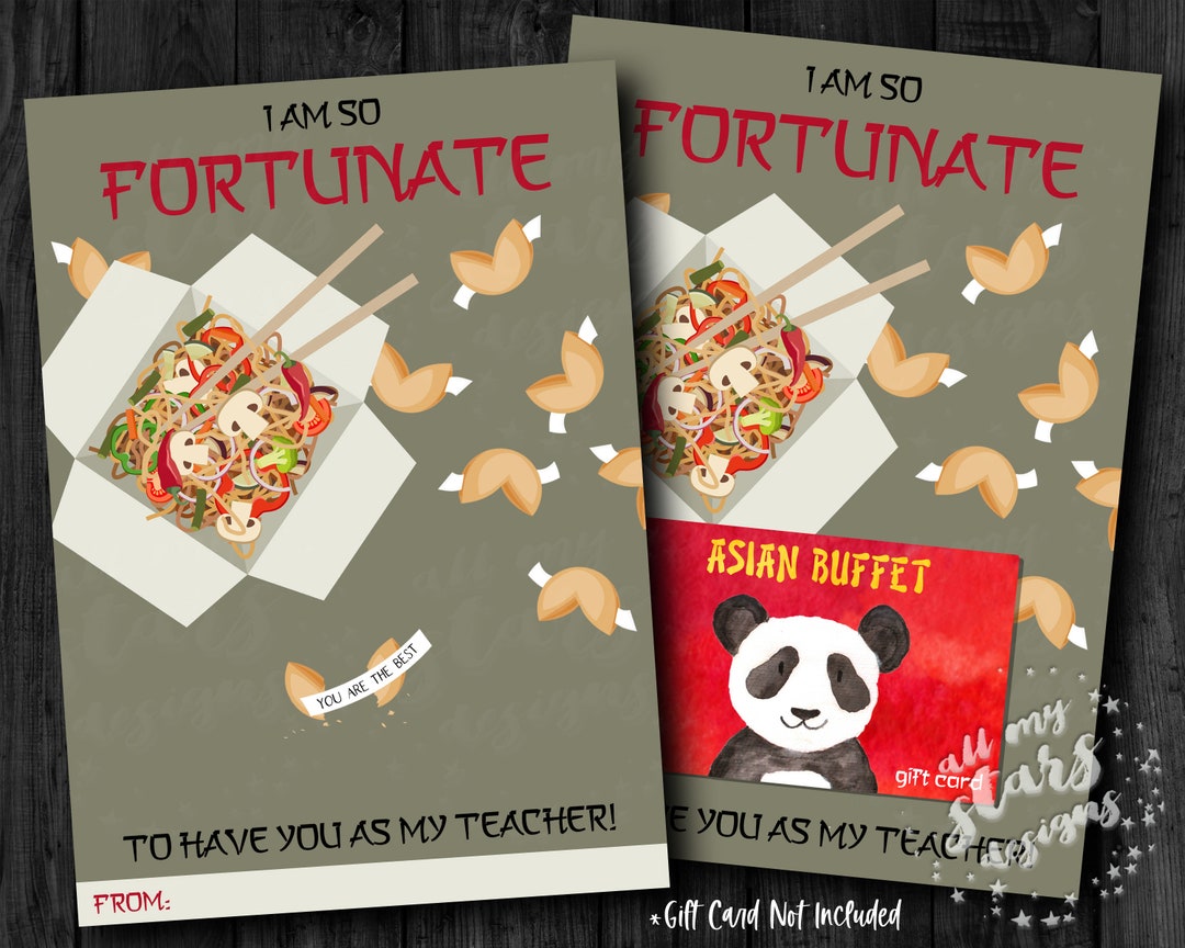 PRINTABLE I Am so FORTUNATE to Have You as My Teacher - Etsy