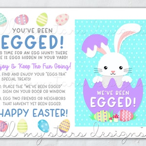 PRINTABLE You've Been EGGED! Cute Easter Egged Treat Sign and ...
