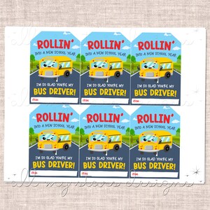 PRINTABLE ROLLIN' Into a New School Year, I'm so Glad You're My Bus ...