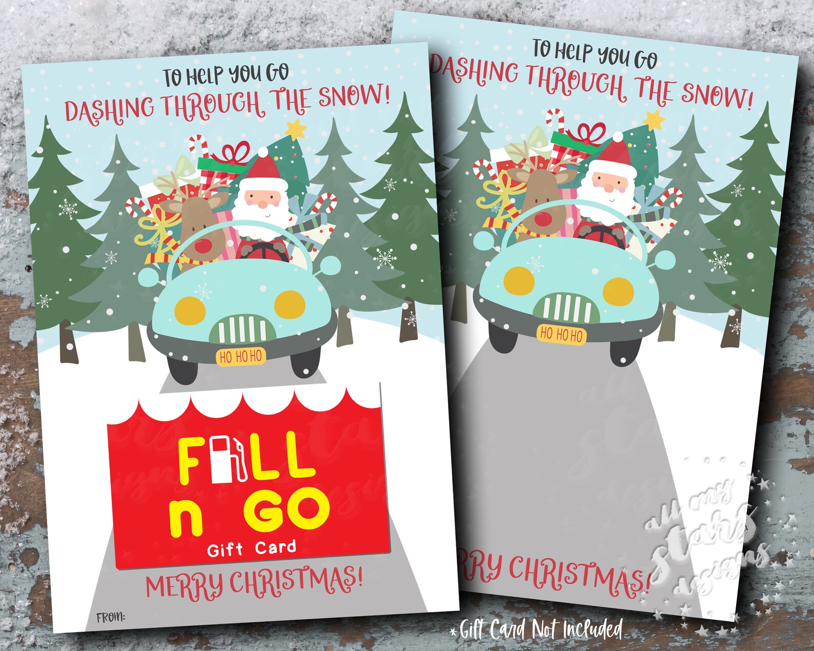 PRINTABLE to Help You Go Dashing Through the Snow Merry | Etsy