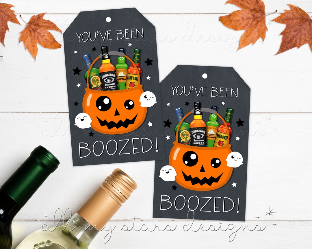 PRINTABLE You've Been BOOZED! Adult Boo Gift Tag | Instant Download ...
