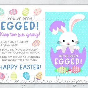PRINTABLE You've Been EGGED! Cute Easter Egged Treat Sign and ...
