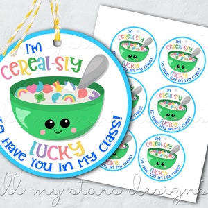 PRINTABLE I'm CEREAL-SLY Lucky to Have You in My Class - Etsy
