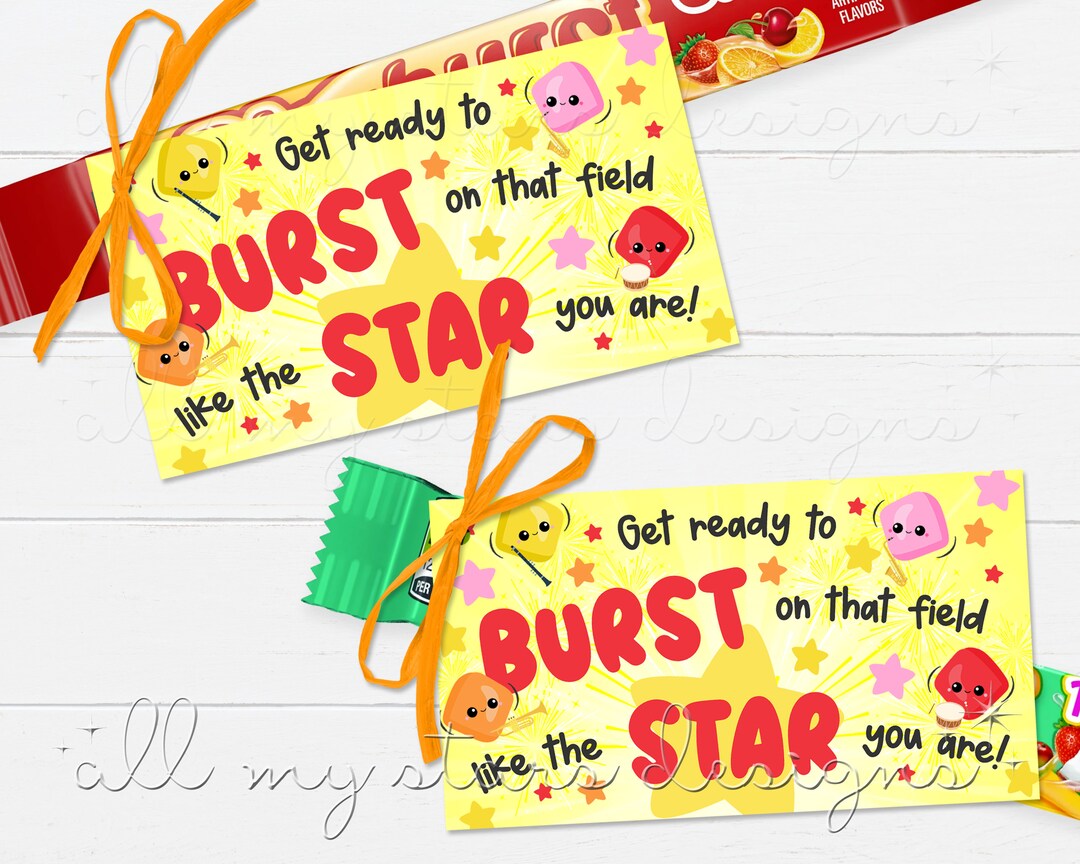 PRINTABLE Get Ready to BURST on That Field Like the STAR You Are! Fruit ...
