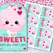 PRINTABLE You Are so SWEET Valentine Cotton Candy Tag Instant Download ...
