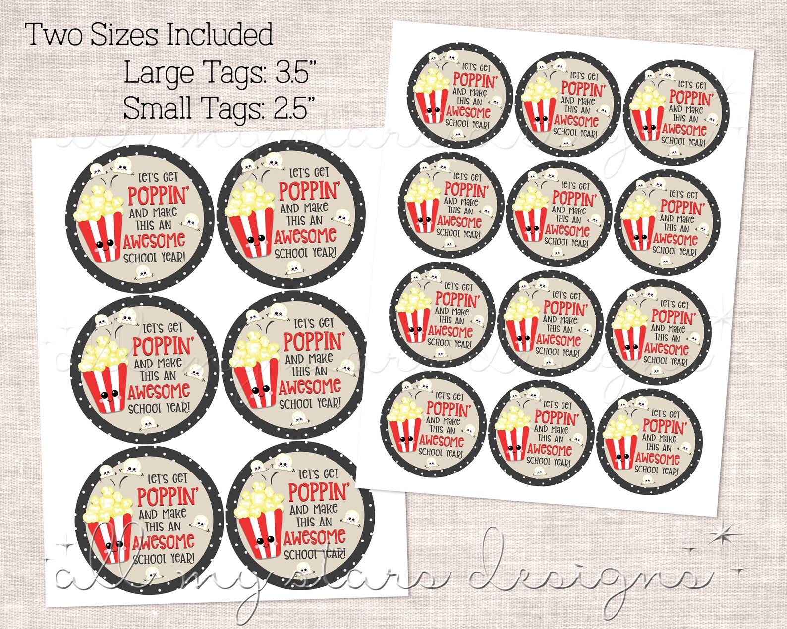 PRINTABLE Let's Get POPPIN' and Make This an Awesome School Year! Tag ...