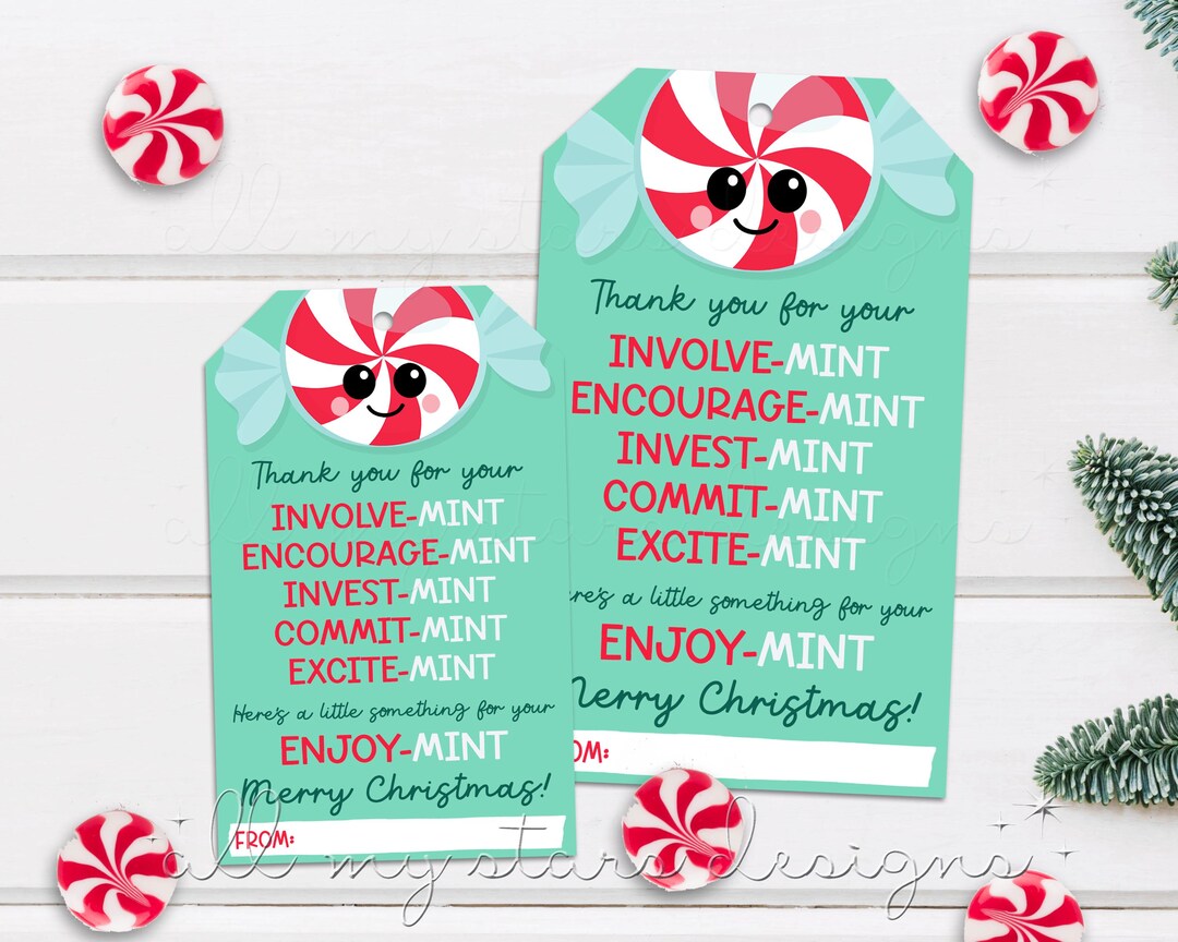 Printable Thank You for Your Involve-mint Encourage-mint Invest-mint ...