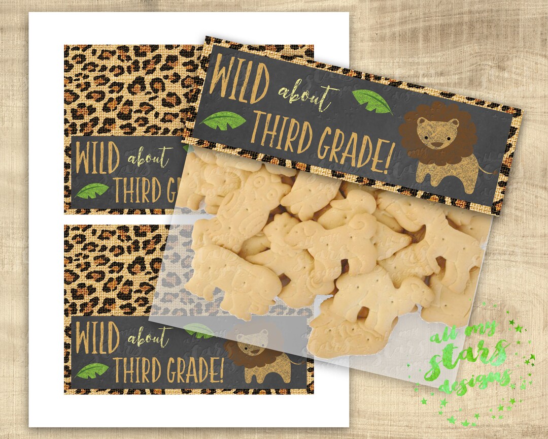 WILD About Third Grade! First Day of School - Sandwich Bag Treat ...