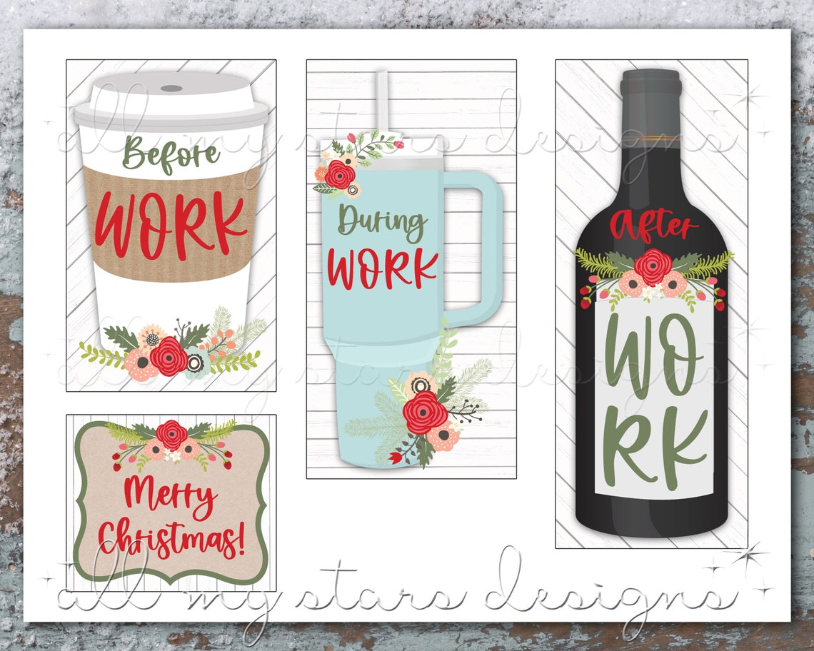 PRINTABLE Before Work During Work After Work Merry - Etsy