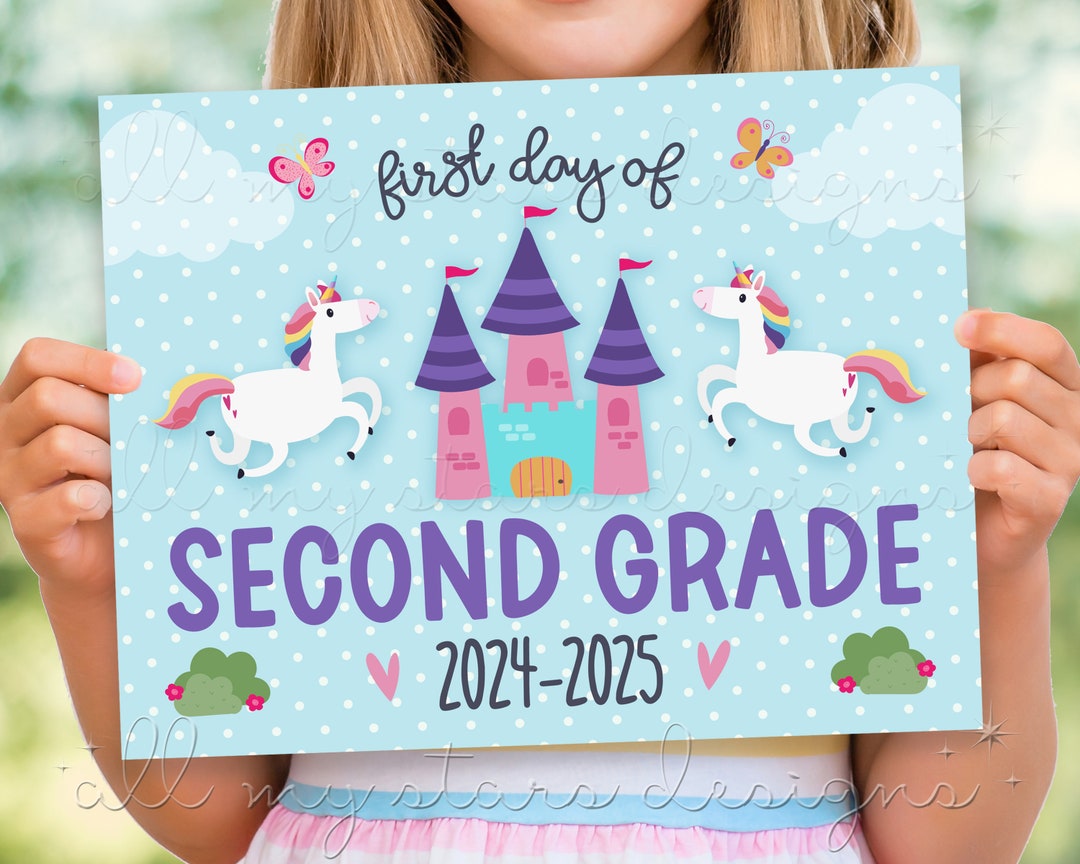 PRINTABLE First Day of Second Grade 2024-2025 Sign Instant Download ...